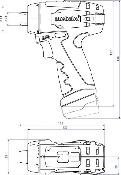 Aku vrtačka Metabo PowerMaxx BS basic set