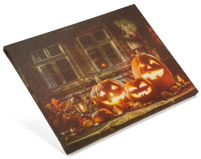 Nexos  86703 Nástěnná malba Halloween, 30 x 40 cm, 9 LED