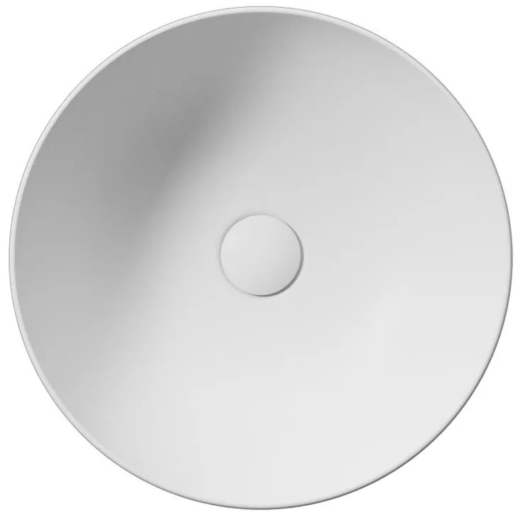 GSI, PURA keramické umyvadlo na desku, průměr 42 cm, bílá mat, 885109