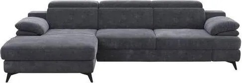 XXXLutz ROHOVÁ SEDAČKA, textil, tmavě šedá Livetastic - Sedací soupravy - 000552063714