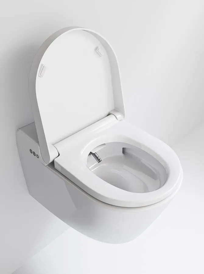 GSI GSI, WCLEAN závěsné WC Swirlflush s integrovaným elektronickým bidetem, bílá ExtraGlaze, 7418K11