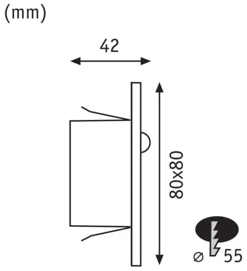 Paulmann 93135 - LED/1,2W Schodišťové svítidlo se senzorem EDGE 230V černá