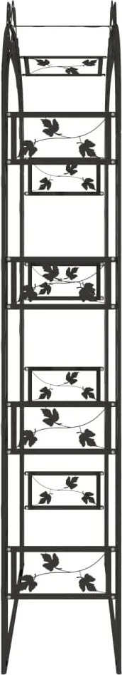 Zahradní oblouk černý 116 x 45 x 240 cm ocel 319350