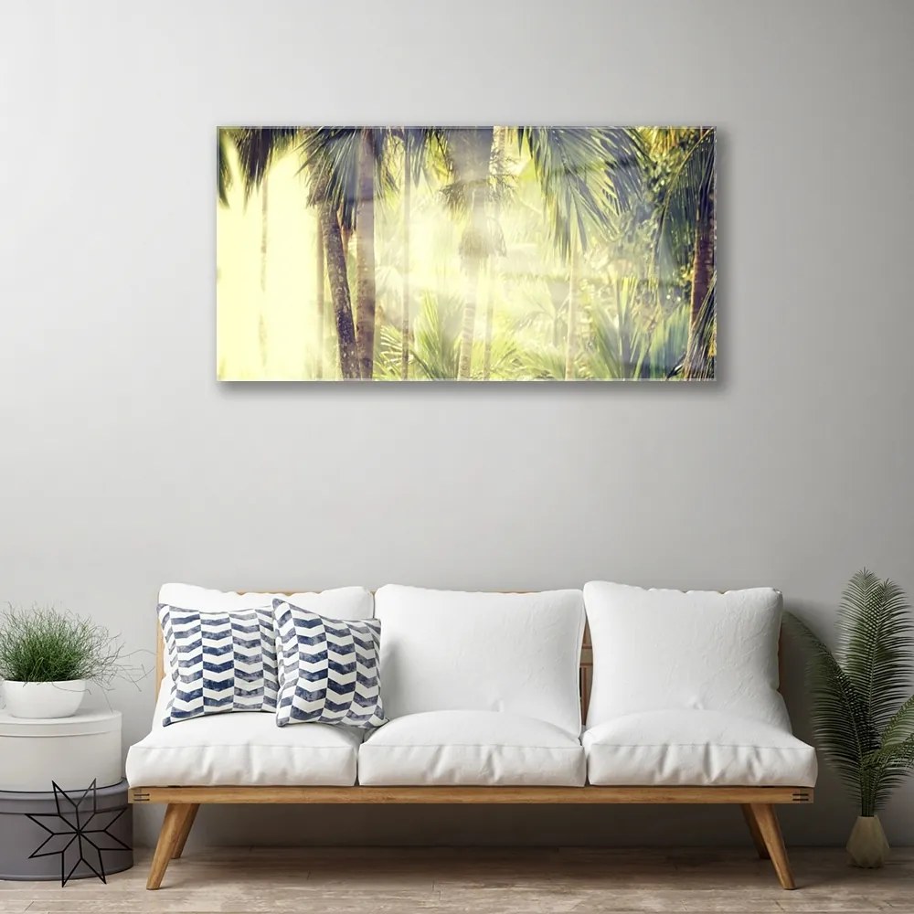 Obraz na skle Les Palmy Stromy Příroda 140x70 cm