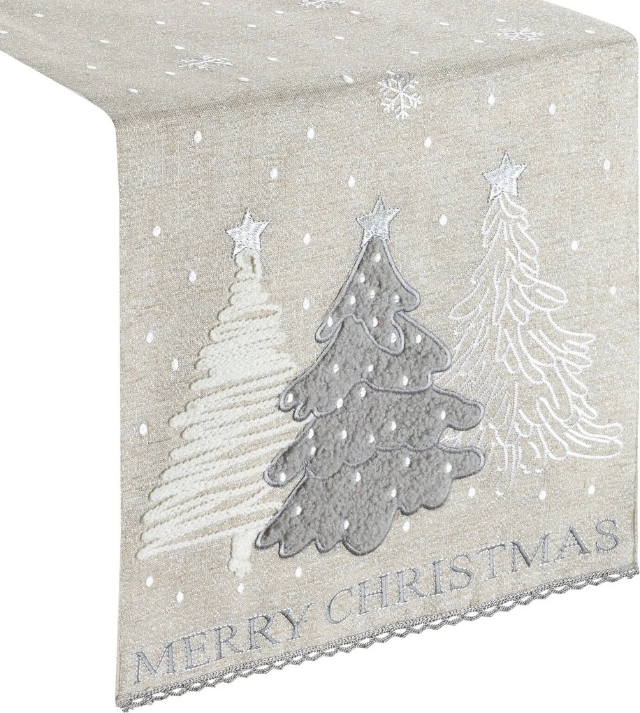 VÁNOČNÍ BĚHOUN NA STŮL CHRISTMAS 35X183 CM VZOROVANÝ