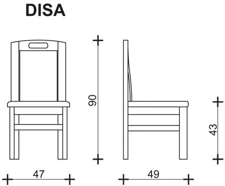 Jídelní židle DISA masiv buk, český výrobek