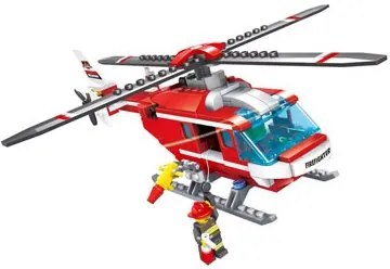 Blocki stavebnice Hasičský vrtulník typ LEGO 226 dílů