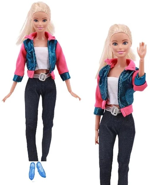 Šatičky pro panenku Barbie - kalhoty + triko (30 cm) Barva: babi99