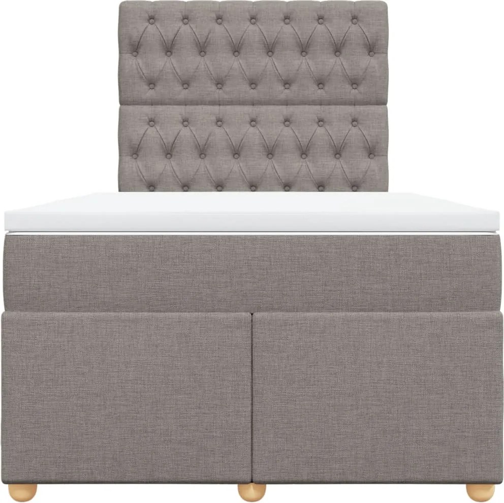 Box spring postel s matrací taupe 120x190 cm textil 3293530