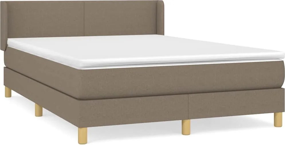 Box spring postel s matrací taupe 140x190 cm textil 3130109