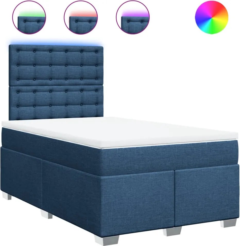 Box spring postel s matrací černá 120x190 cm textil 3292747