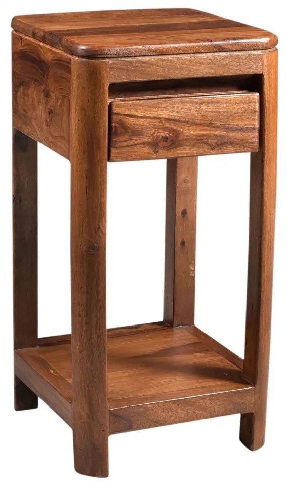 Masiv24 - MONTREAL Příruční stolek 30x30x60 cm, hnědá, palisandr