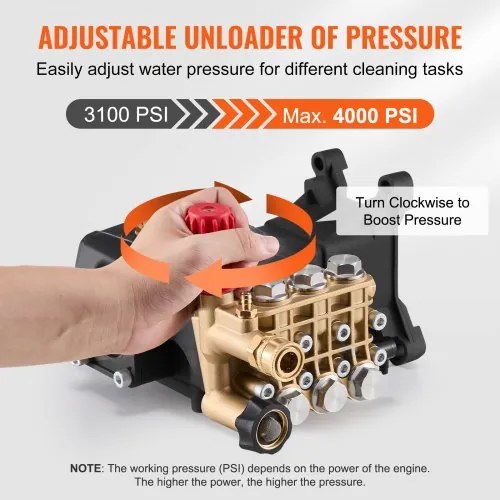 Čerpadlo tlakové myčky 2,5 cm hřídel horizontální trojitý plunžr 275,8 bar 15,1 l/min