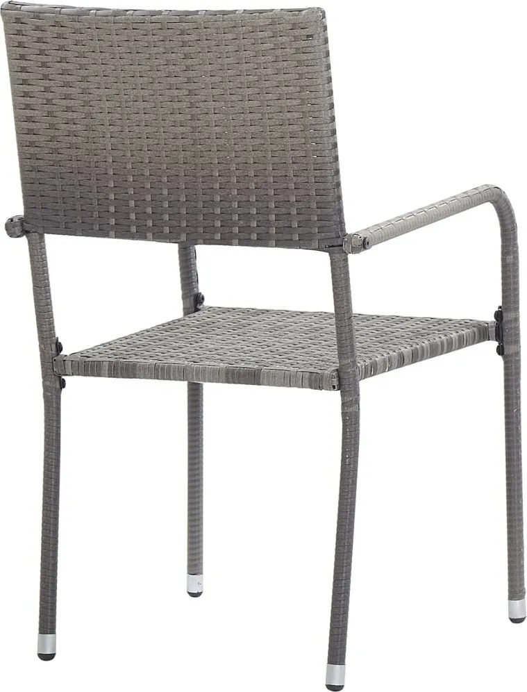 vidaXL Zahradní jídelní židle 2 ks polyratan [46412] Barva: antracitová