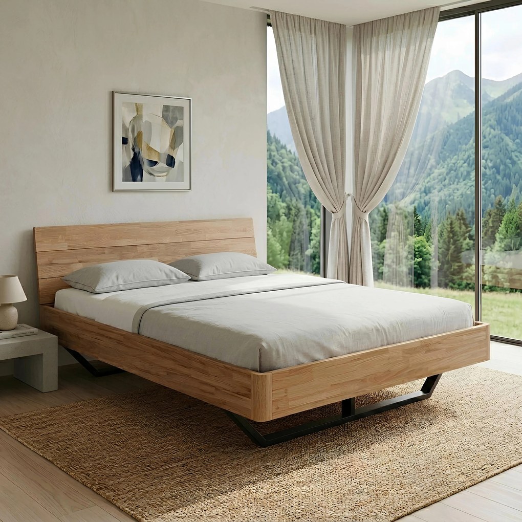 XXXLutz POSTEL, 180/200 cm, barvy dubu MID.YOU - Manželské postele - 002834001102