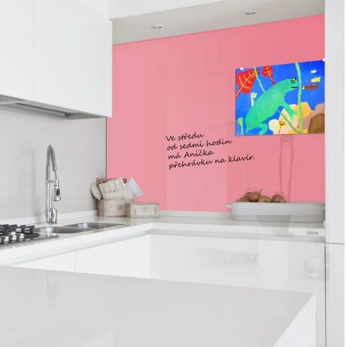 Růžová perlová skleněná magnetická tabule domácí Smatab® - 48 × 48 cm