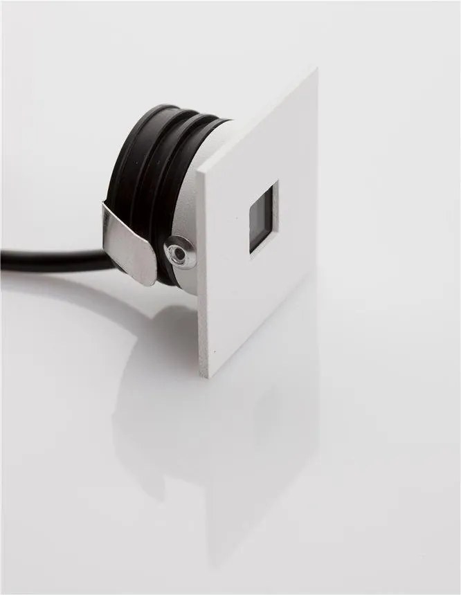 NV 9045514 Venkovní zapuštěné svítidlo do zdi PASSAGGIO bílý hliník LED 1W 3000K 3V IP54 délka kabelu 1.80m použijte driver 9020170 - NOVA LUCE