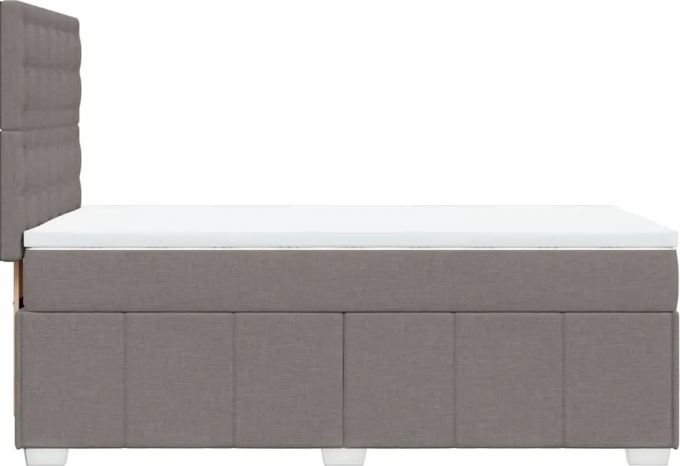 Box spring postel s matrací taupe 100 x 200 cm textil 3291597