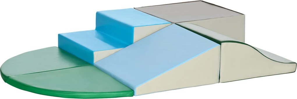 HOMCOM Set 6 Pěnových Bloků pro Děti – Velké Stavební Bloky pro Hraní a Učení - Multicolor