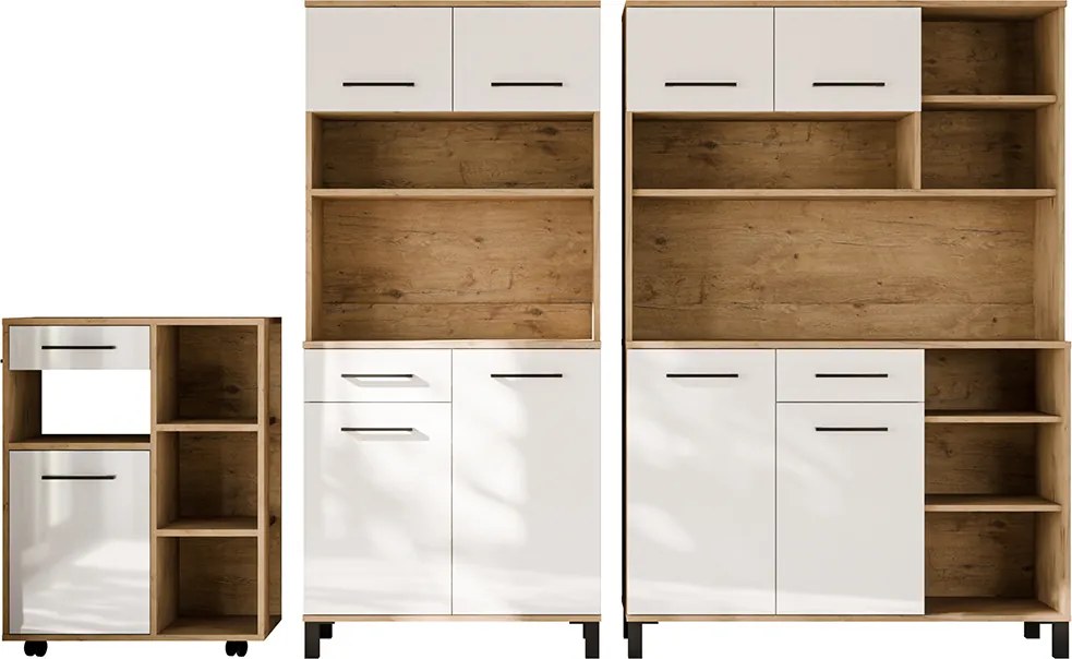 Kredenc příborník VIGO | 119 cm | lancelot/bílá lesk