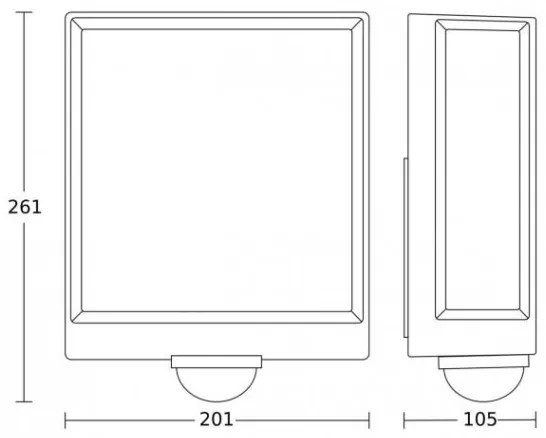 Steinel 085247 - LED Venkovní nástěnné svítidlo se senzorem L40SC LED/12,9W/230V