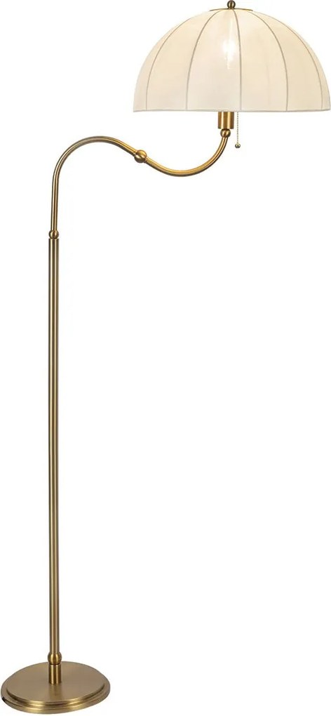 Stojací lampa Elstead Crosby 1x E27 Kartáčované zlato 173 cm
