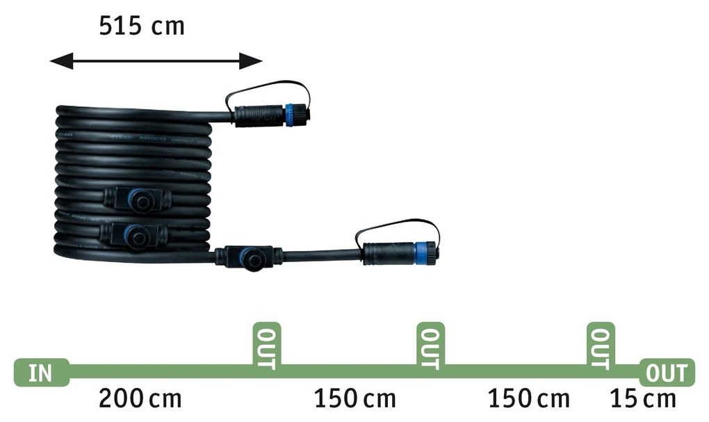 Paulmann 94154 Plug&Shine Plantini, základní set zahradních reflektorů 3x2,5W LED 3000K stmívatelné, IP65