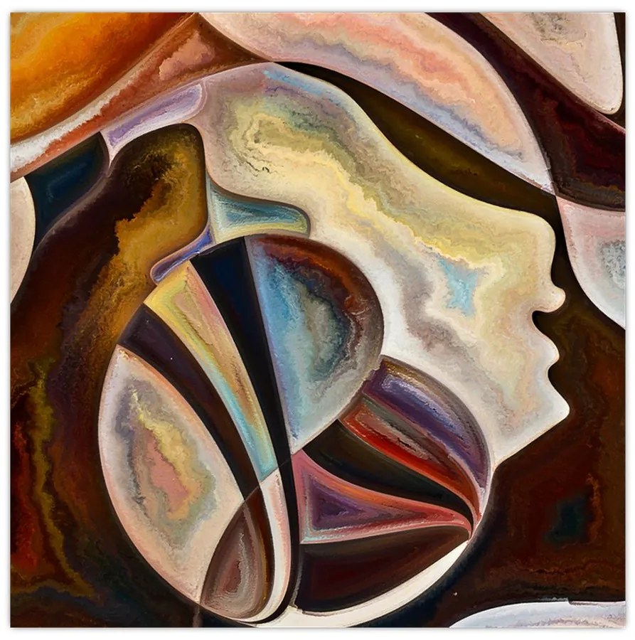 Obraz - Abstrakce hlav (30x30 cm)