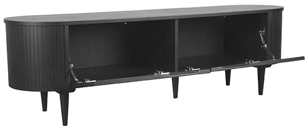 LABEL51 dřevěný TV stolek OLIVA 55x180 cm černý ME-70.057