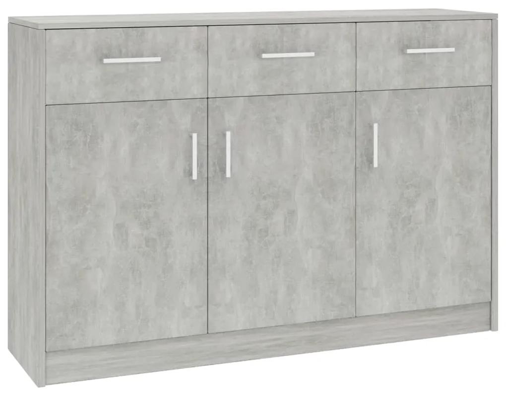 Příborník betonově šedý 110 x 30 x 75 cm dřevotříska - Default Title