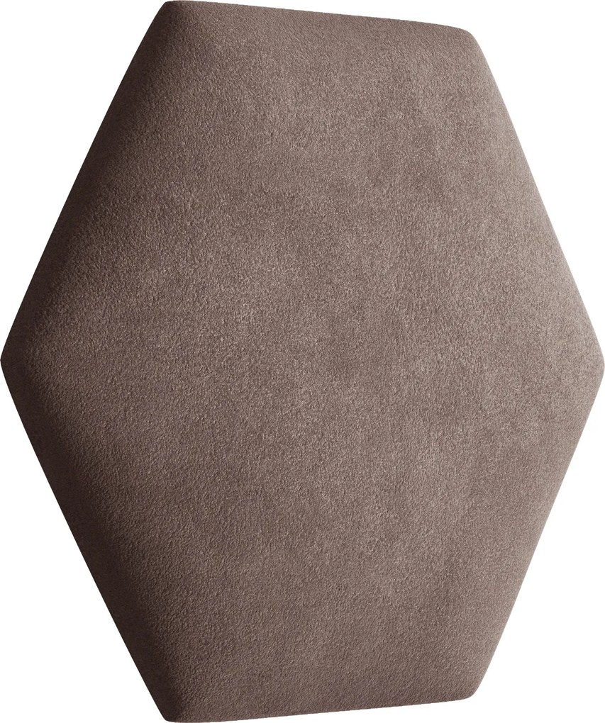 Eka Čalouněný panel Hexagon Trinity 40,5 cm x 35,3 cm - Tmavá béžová 2305
