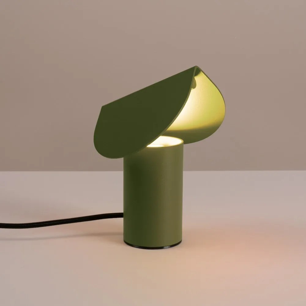 Khaki hliníková LED stolní lampa (výška 15 cm) BISCUIT – Thoro