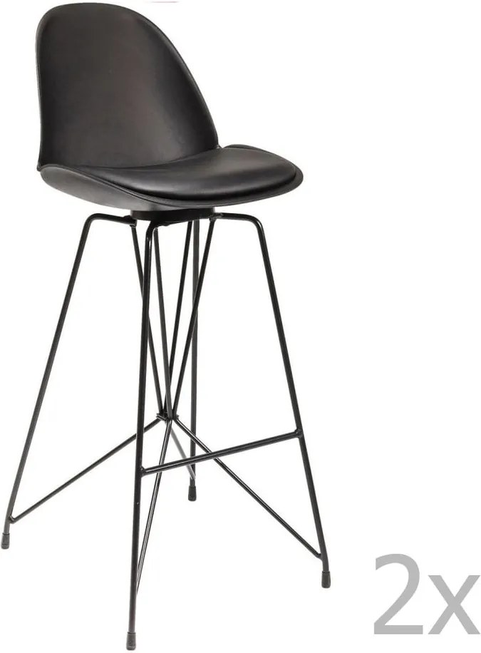 Sada 2 černých barových židli Kare Design Wire Black