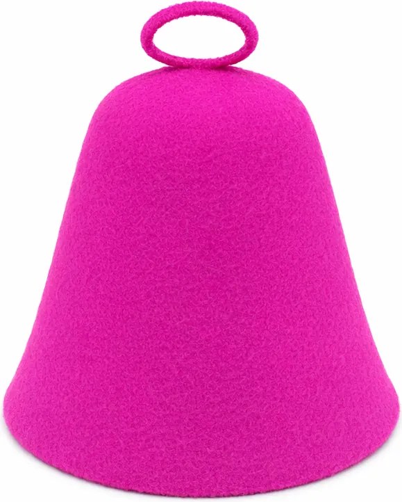 Saunovací čepice plsť, bezešvá Růžová