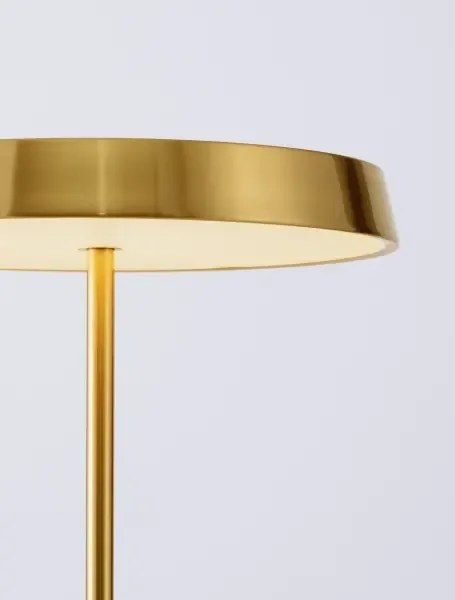 LED zlato-černá stojací lampa Vetro