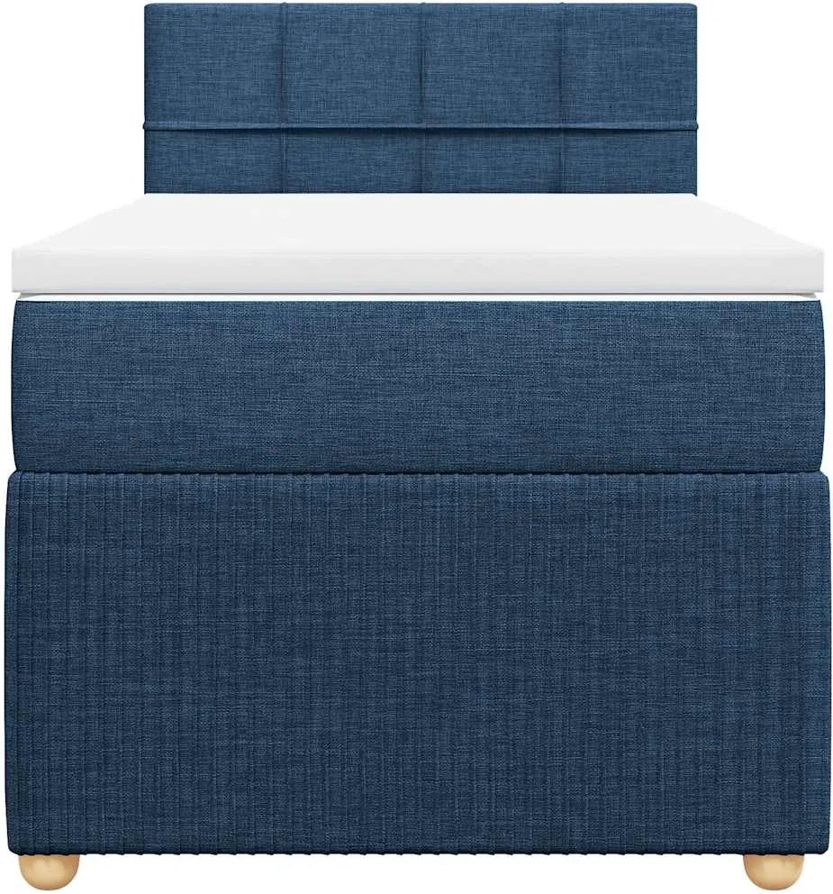 Box spring postel s matrací modrá 80x200 cm textil 3287289