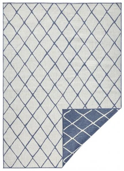 NORTHRUGS - Hanse Home koberce Kusový koberec Twin-Wendeteppiche 103119 blau creme – na ven i na doma - 120x170 cm