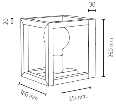 Spot-Light 9159174 - Nástěnné svítidlo KAGO 1xE27/60W/230V