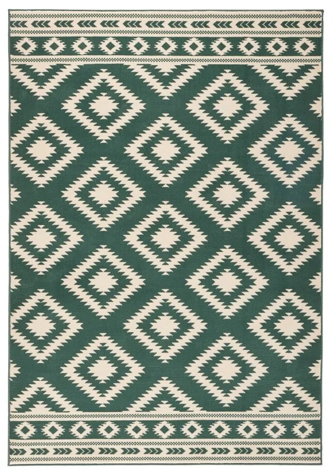 Zelený koberec Hanse Home Gloria Ethno, 120 x 170 cm