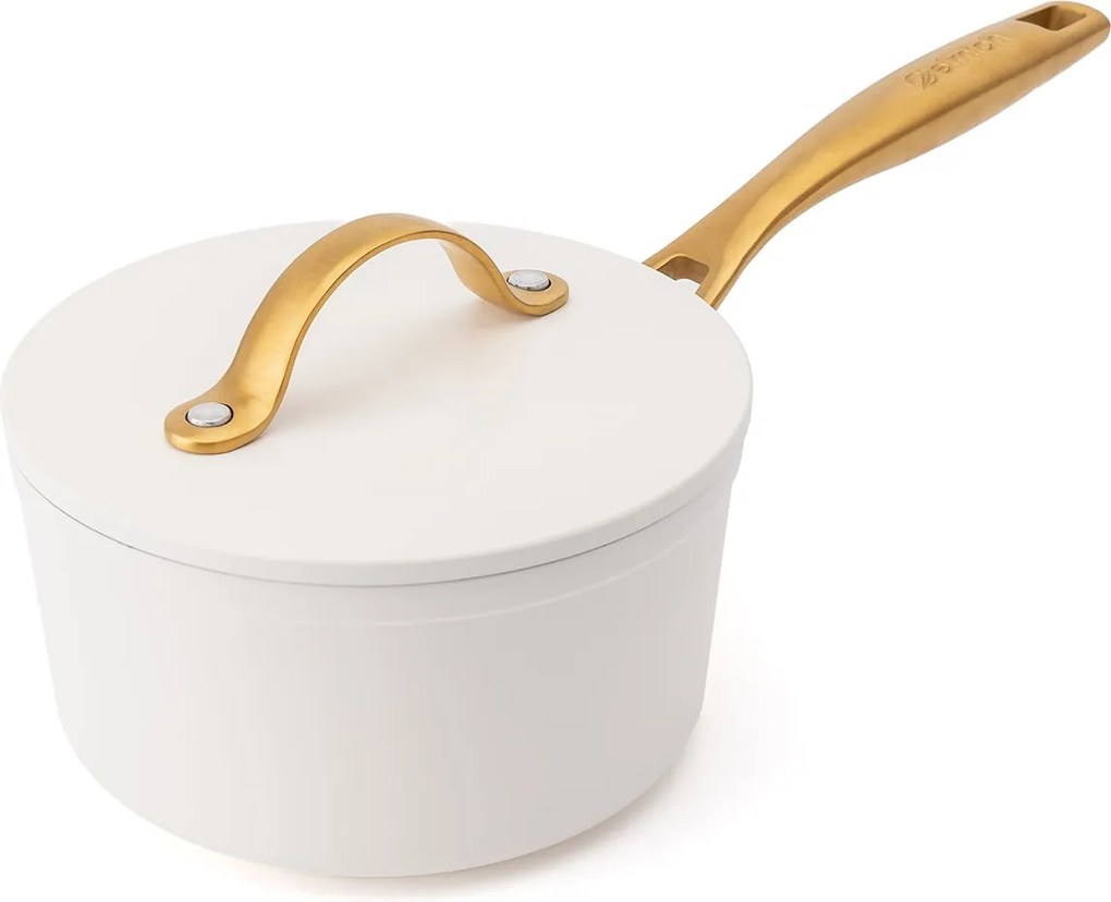 Elmich Nepřilnavý keramický rendlík Zen Ø 16 cm - krémovo zlatá