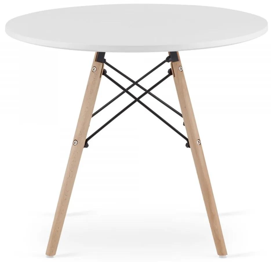 LEO-MAKSI konferenční stolek ve skandinávském stylu - bílý