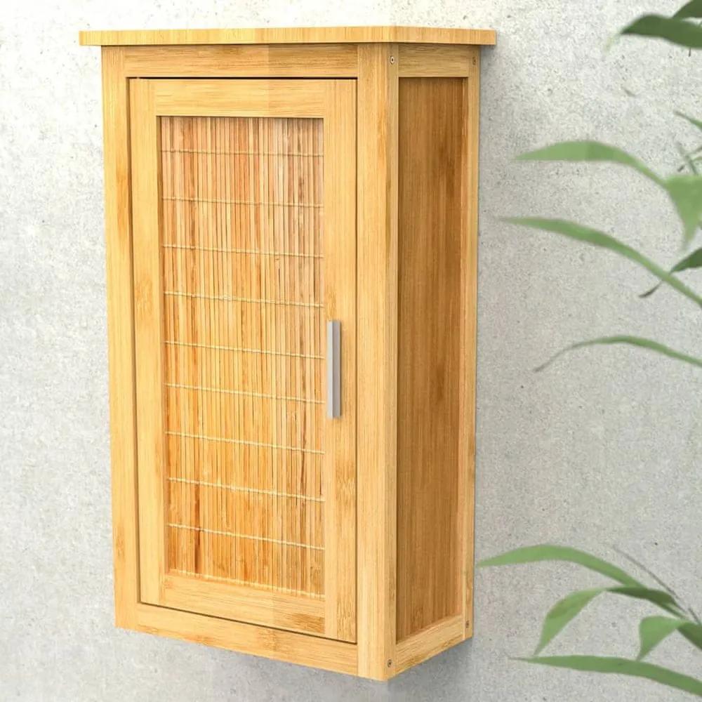 Petromila EISL Vysoká skříňka s dvířky bambus 40 x 20 x 70 cm