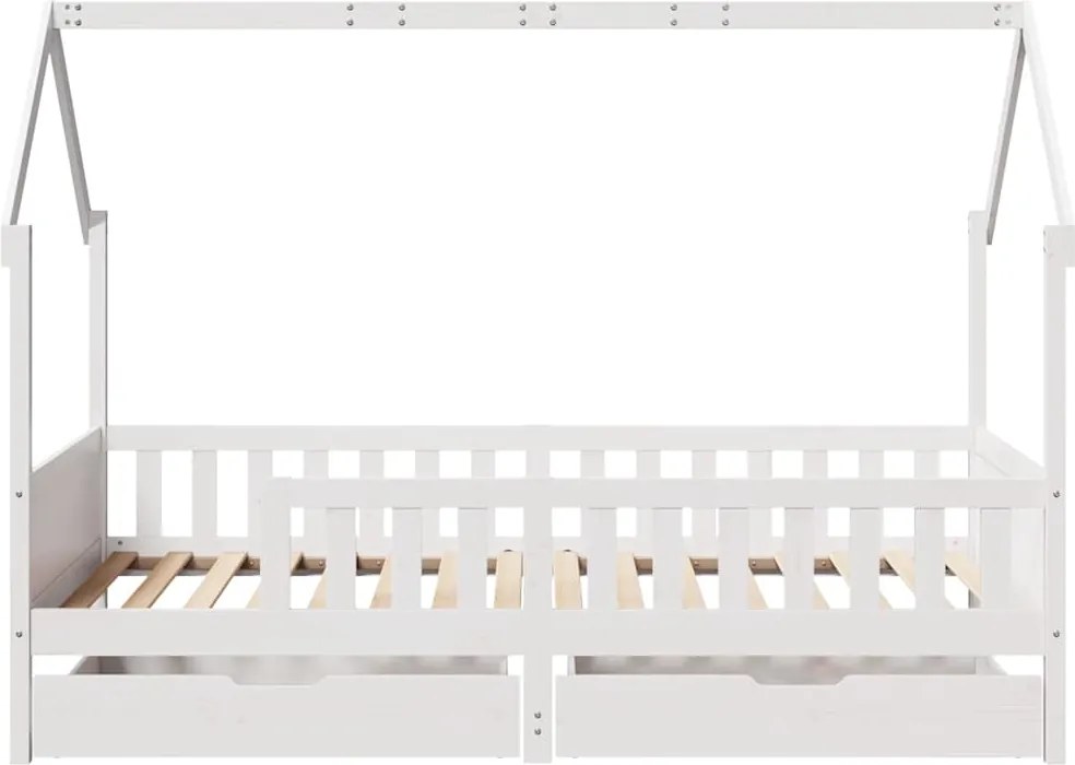 Dětská postel se zásuvkami 90 x 200 cm masivní borové dřevo 3302033