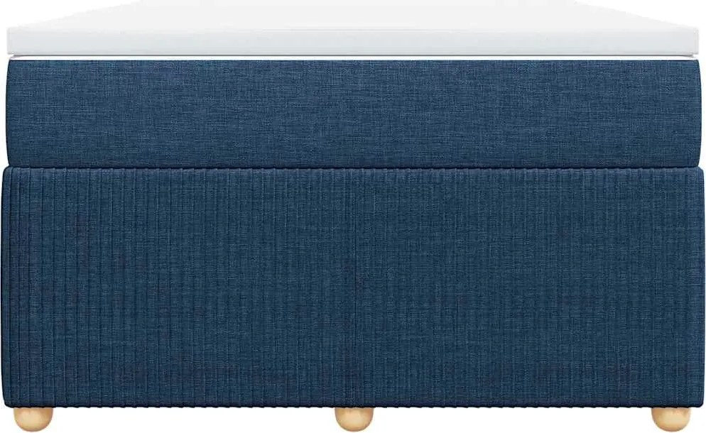 Box spring postel s matrací modrá 120x200 cm textil 3285566