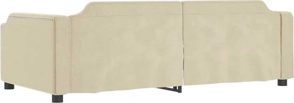 Válenda s přistýlkou krémová 100 x 200 cm textil 3197643