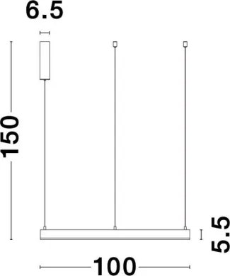 Závěsné LED svítidlo NOVA LUCE MOTIF 60W 3000K 9190655 stmívatelné Triac