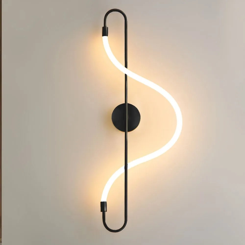 Toolight, LED nástěnné svítidlo Long Black APP857-W, černá-bílá, OSW-04032