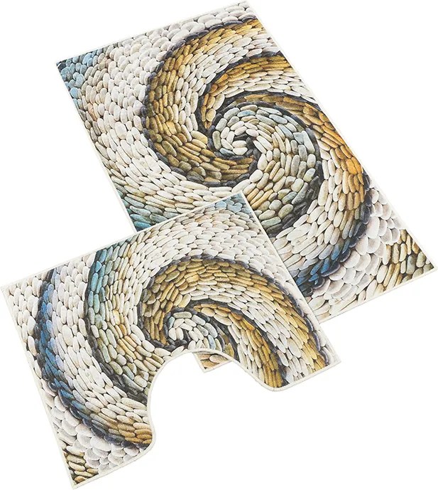 Bellatex 3D tisk sada Béžová 60x100 cm, 60x50 cm (SADA)