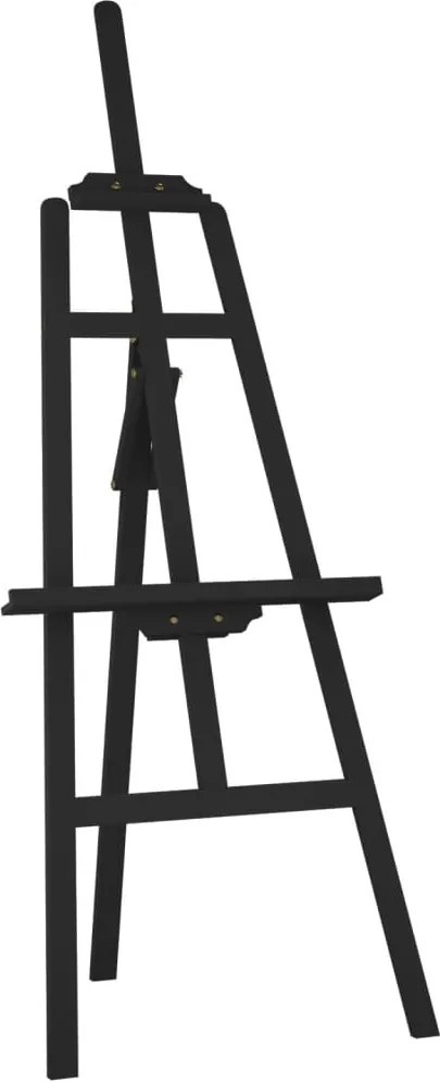 vidaXL Malířský stojan černý 53,5 x 95 x 127 cm masivní borové dřevo