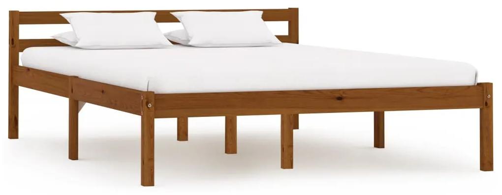 283211 vidaXL Rám postele medově hnědý masivní borovice 140 x 200 cm